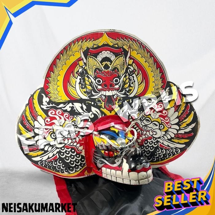MERAH HIJAU Children's Barongan Sponge Medium Size Balinese Motif Red ...