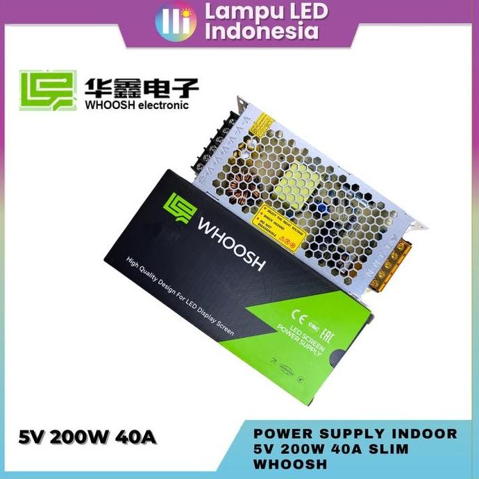 WHOOSH 5V 200W 40A Slim Indoor Power Supply 1 YEAR WARRANTY | Shopee ...