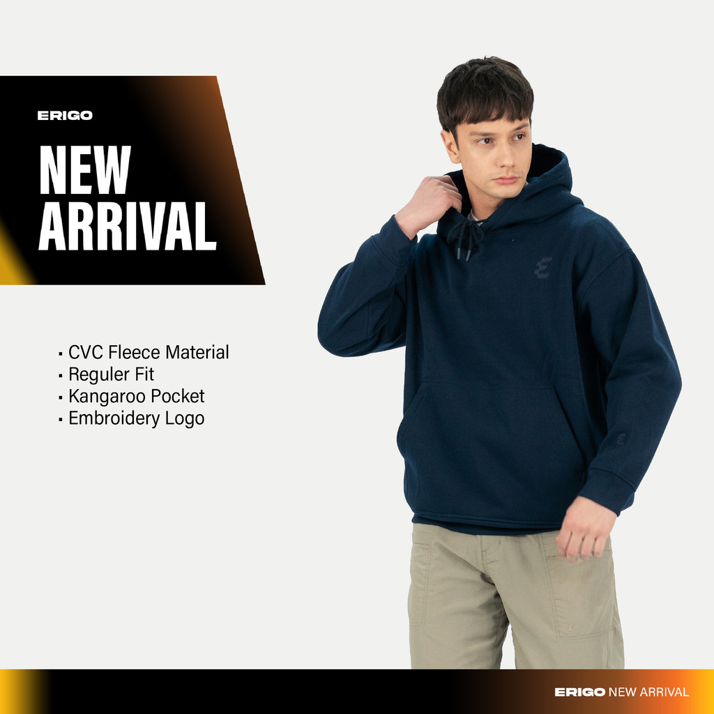 Erigo Hoodie Embro Niven Navy - Unisex Hoodie Jacket | Shopee Philippines