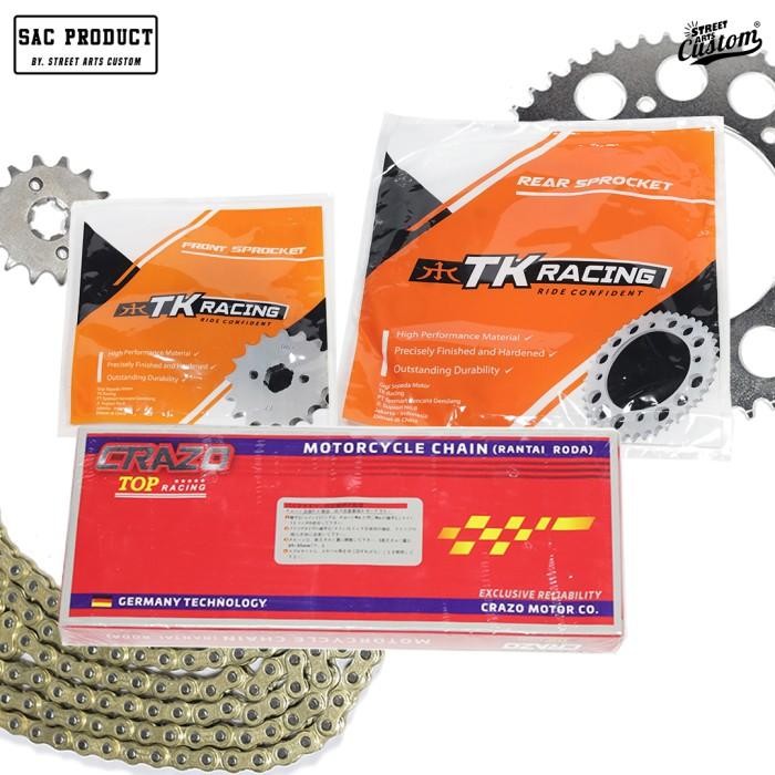 Yamaha XSR 155 TK Racing Big Tire Gearset Sprocket Upgrade Package Best ...