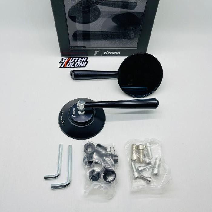 Rizoma Rounded Round CNC Rear View Mirror Vespa LX S Sprint Primavera ...