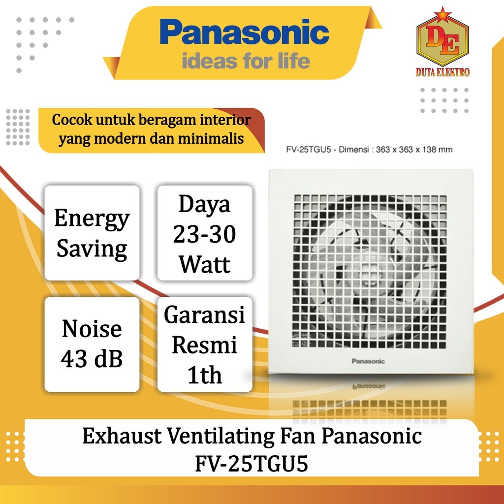 Exhaust Fan Panasonic FV 25 TGU5 Ceiling Ventilating | Shopee Philippines