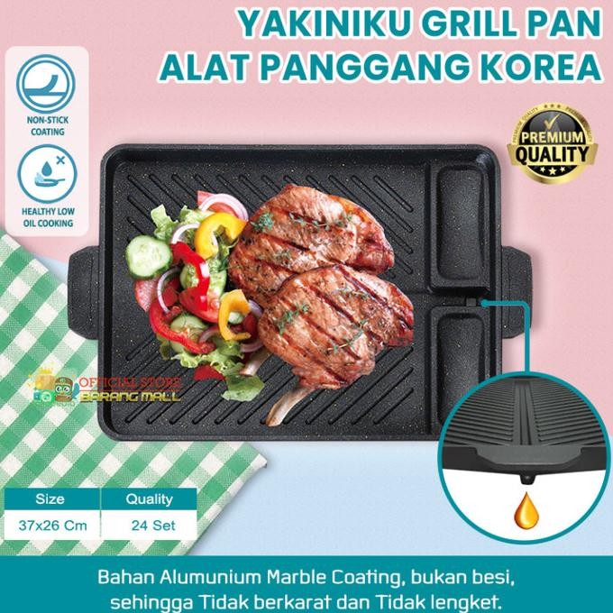 HEALTHY GRILLING TOOL SUGO GRILL PAN Bbq square GRILL TEFLON NON-STICK ...