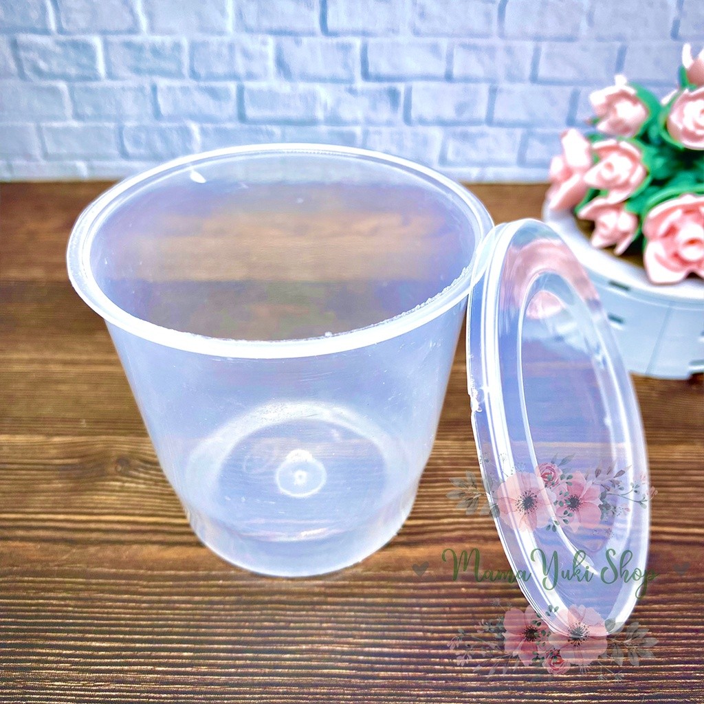 Clear Plastic Ice Cream Jelly Pudding Cup Glass + Lid 150ml Price 5pcs ...