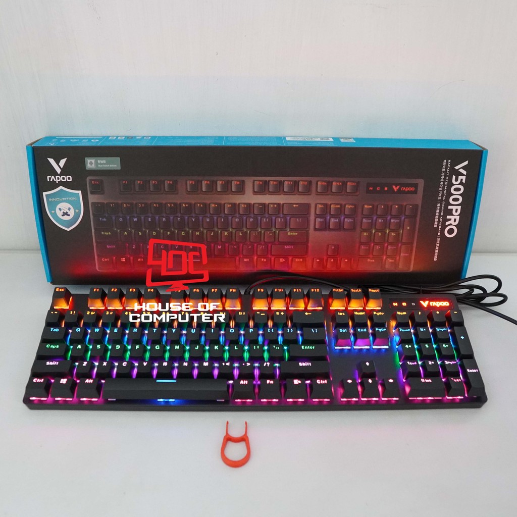 Mechanical RAPOO V500 PRO BACKLIT GAMING KEYBOARD RGB V500PRO | Shopee ...