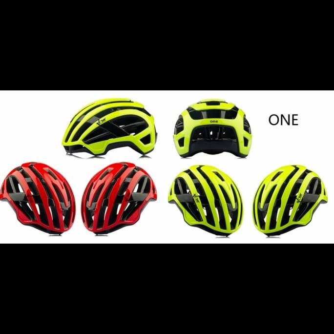 STABILO MERAH Roadbike helmet xlr8 type One Giro Look red green ...