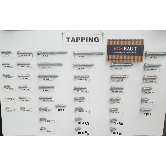 JP Tapping Screws Size 4 x 3/4" WHITE (10 PCS) | Shopee Philippines
