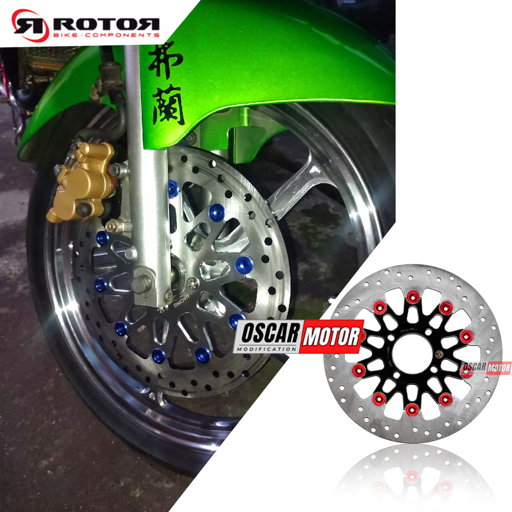 04 Star Rotor Plate Universal Floating Star Model Black Full Cnc ...