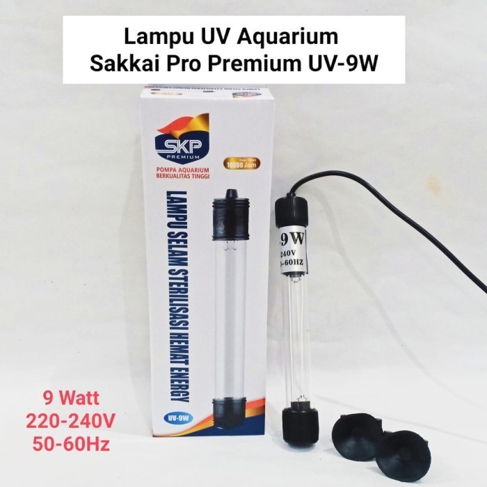 Sakkai Pro Skp Uv Aquarium Sterilization Uv Lamp 5W 7W 9W 11W - 9 Watt Moss and Bacteria Cleaner ...