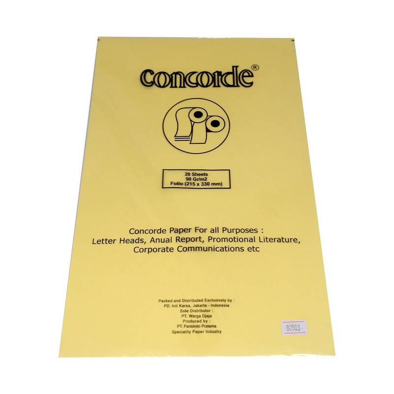Concorde Paid F4 90 Gsm Yellow Folio Paper | Shopee Philippines