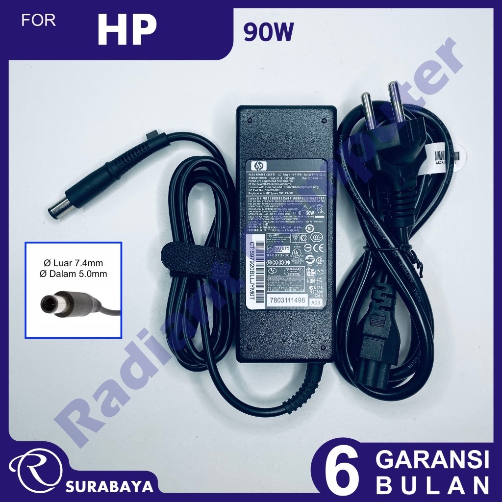 Elitebook HP Charger Adapter 2170p 2540p 2560p 2570p 19V 4.74A | Shopee ...