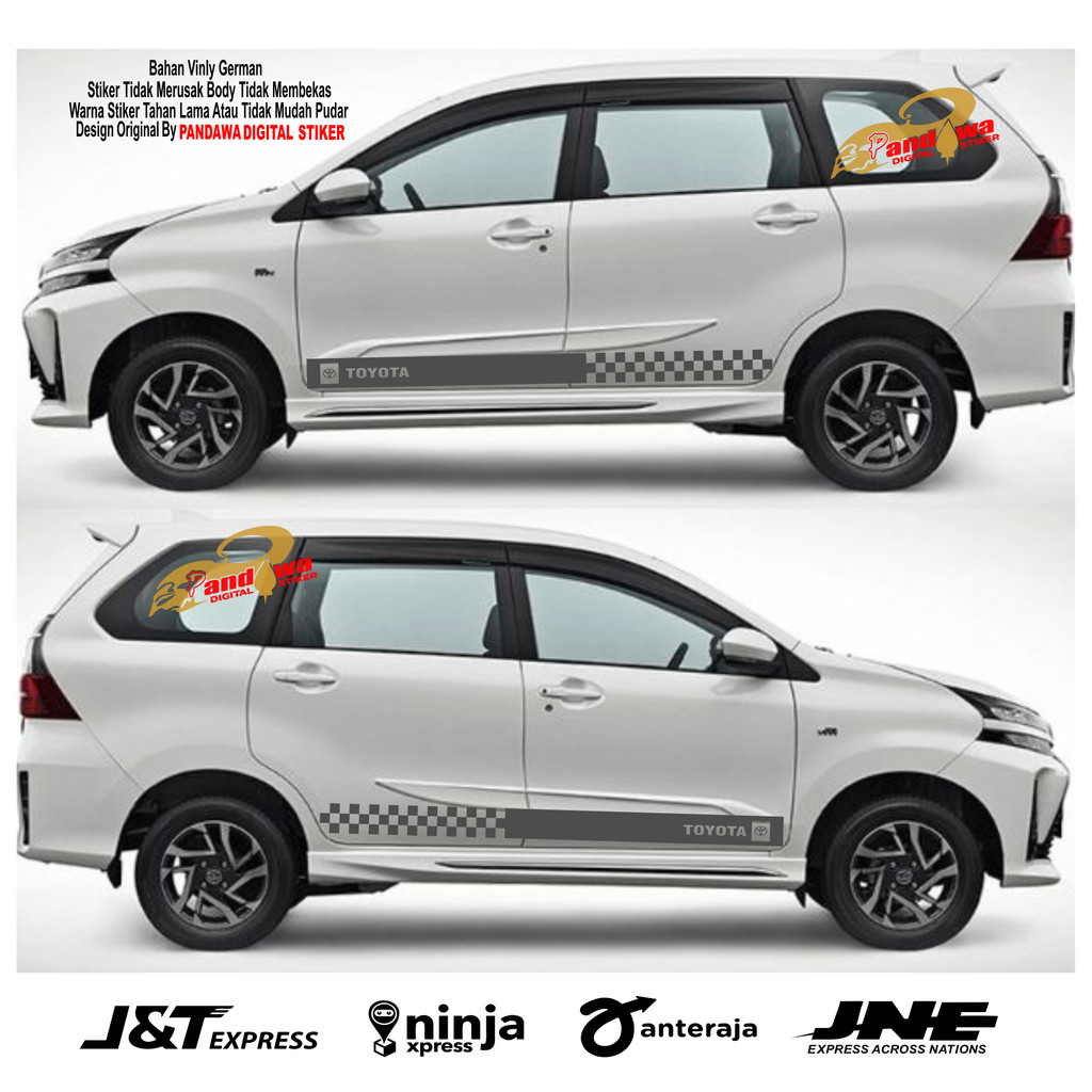 Toyota avanza sticker, car sticker, striping list, lower body, toyota ...