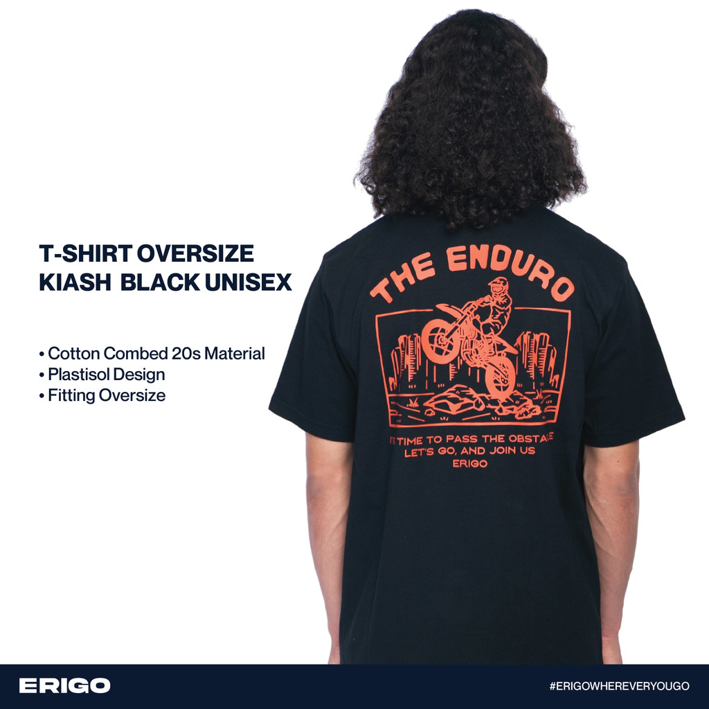 Erigo Oversized T-Shirt Kiash Black Unisex | Shopee Philippines