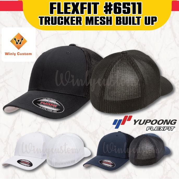 Snapback HAT YUPOONG FLEXFIT HAT 6511 BUILT UP TRUCKER MESH ORIGINAL 100% NEW | Shopee Philippines