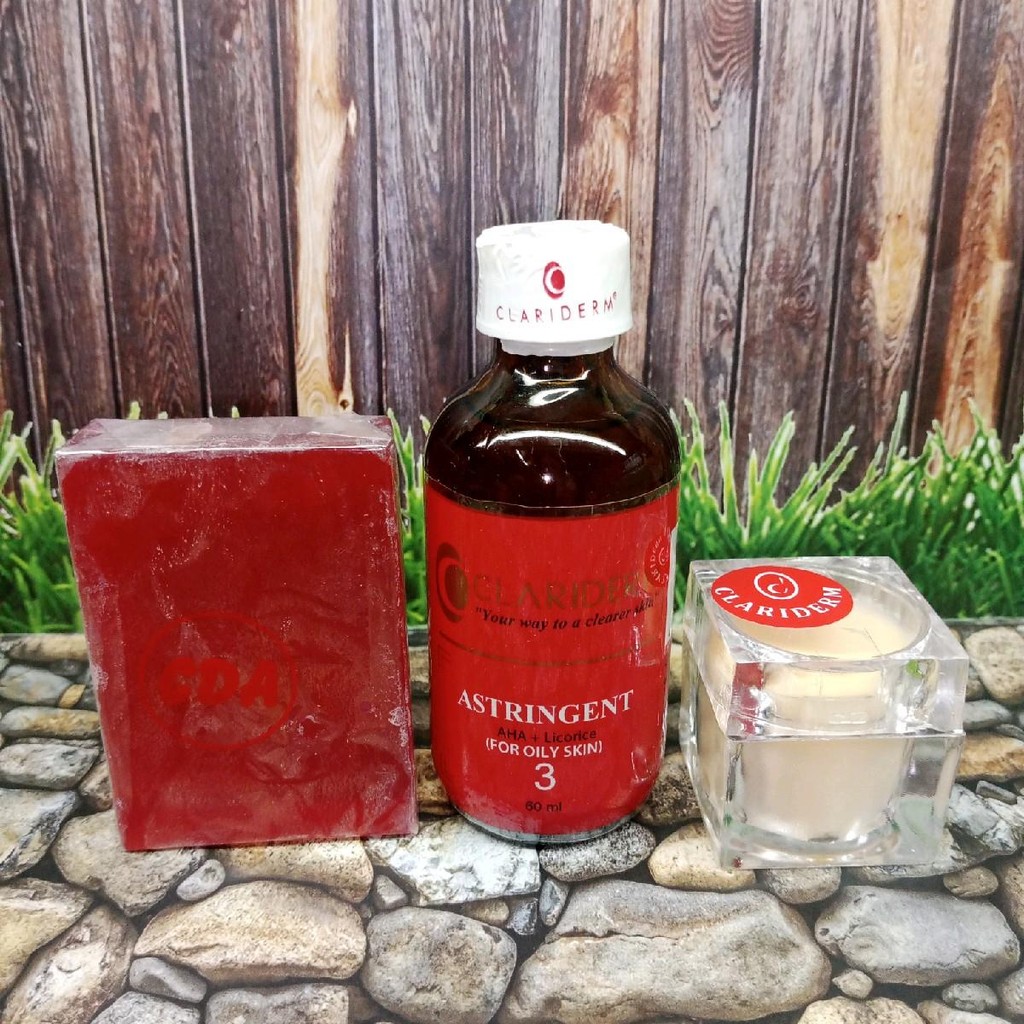 Clariderm 3 in 1 Cream-Soap-Toner Facial Dirt Cleaning Package | Shopee ...
