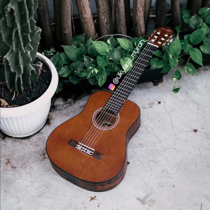 Mini Classical Guitar 3/4 Nylon Cowboy Custom Fullset | Shopee Philippines