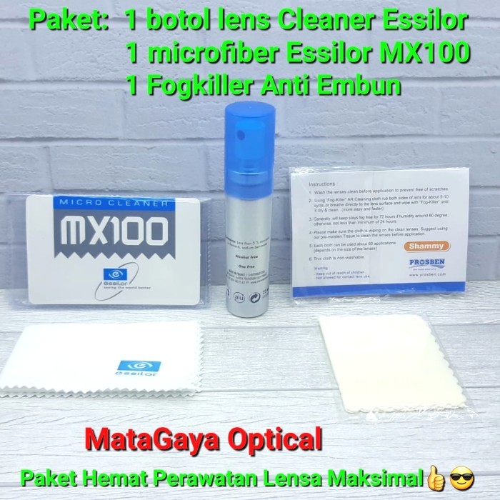 NEWEST Microfiber Essilor Eyeglass Lens Care Savings Package CAN GRAB ...