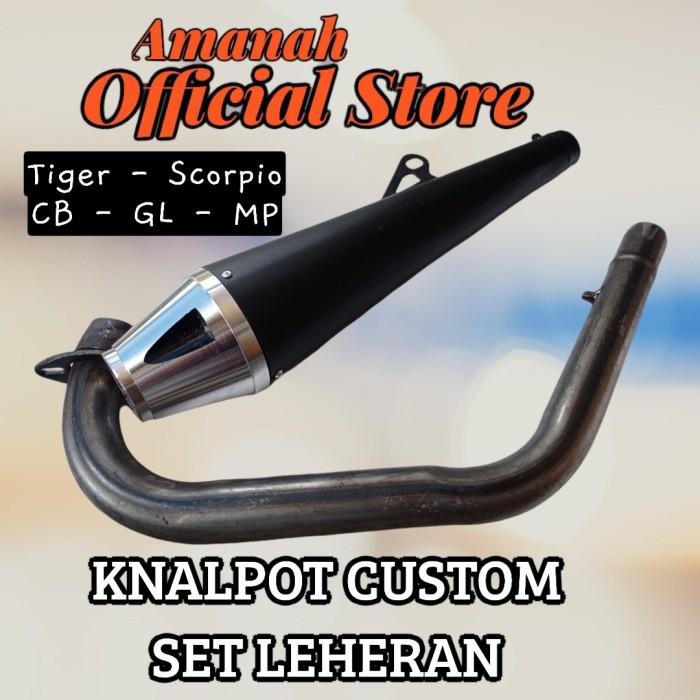 Custom japstyle exhaust caferacer bober tiger megapro scorpio etc ...