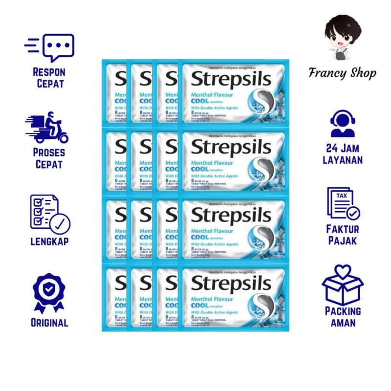 Strepsil Cool Mint Package Throat Lozenges 2.6 gr x16 Pcs | Shopee ...