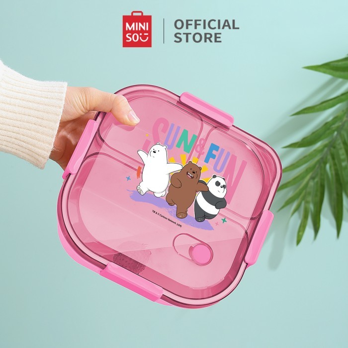Ready Products Miniso x We Bare Bears Lunch Box 1200ml Bento Lunch Box ...