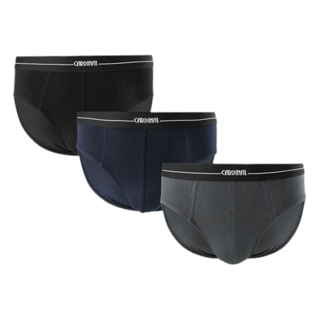 Cardinal Brief Men's Underwear VDADKF0038L 01A Black, 3 Pcs | Shopee ...