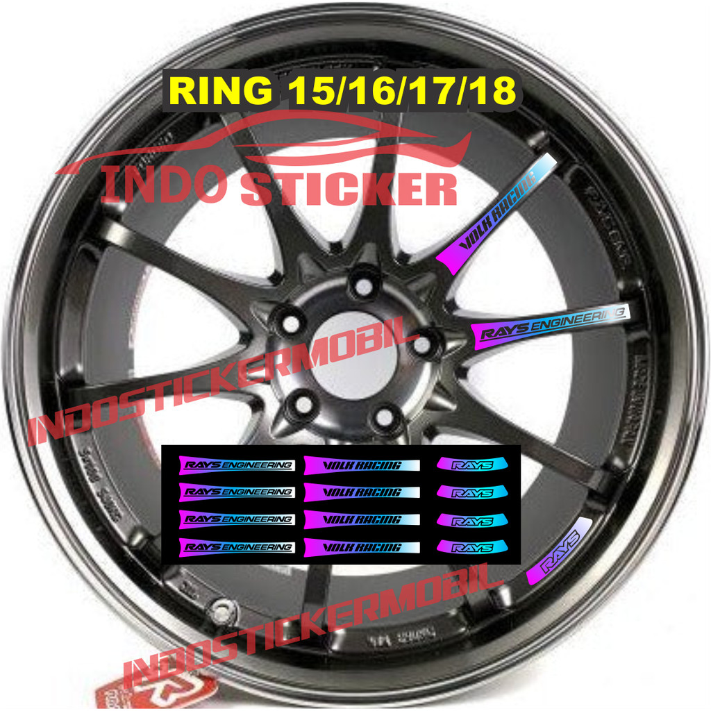 12 pcs volk rays Ce28 Car Rim Stickers volk racing Wheel rays Car Rim ...