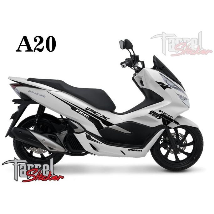 PUTIH Available Pcx Sticker White Pcx Stripping Sticker A52 | Shopee ...