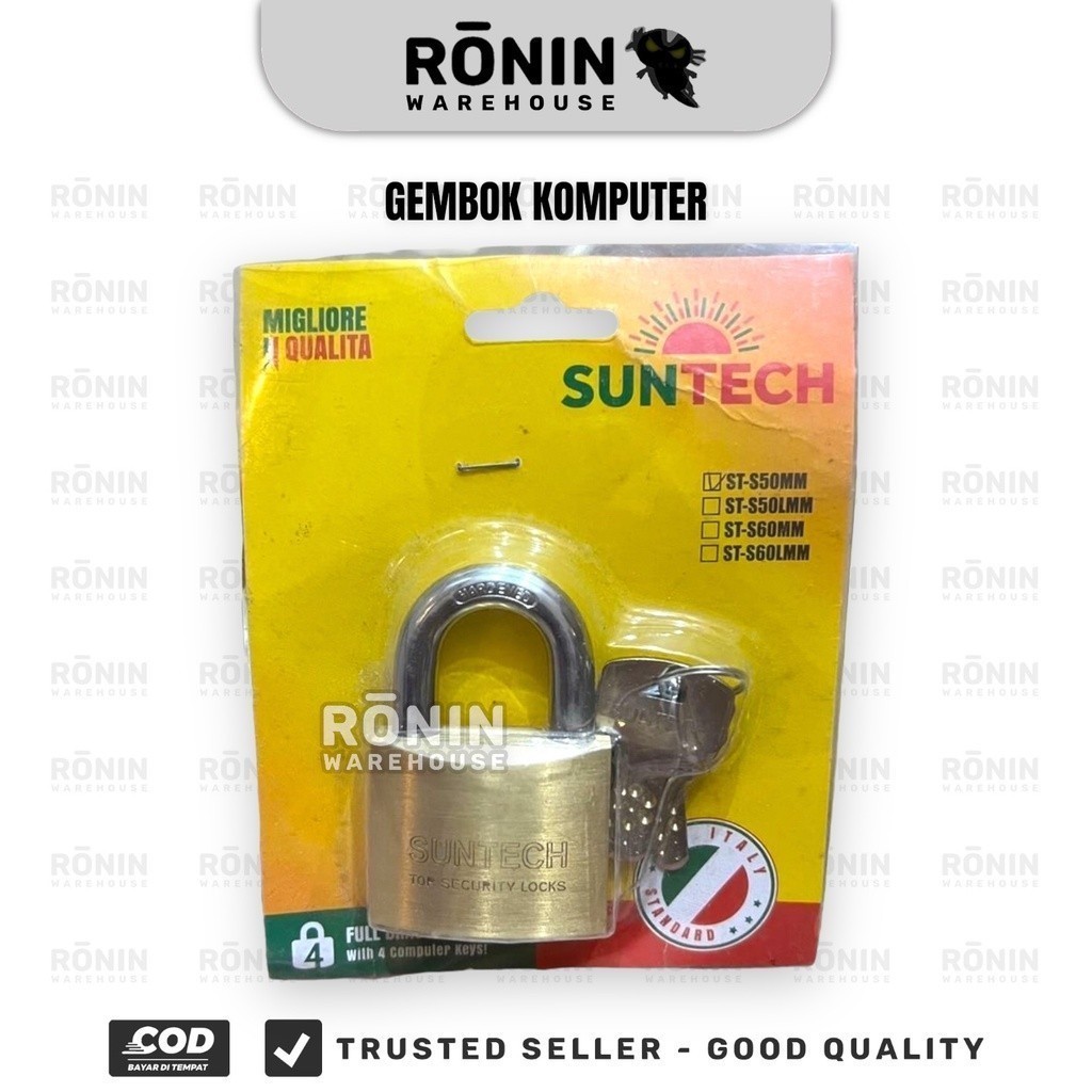 Suntech Short Long Neck Computer Padlock 40 50 60 mm House Fence Door ...