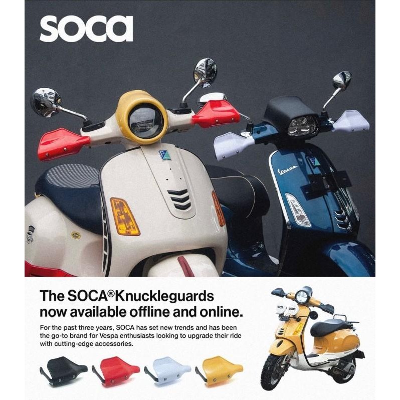 Soca Knuckle Guard Handguard Set Vespa LX S Sprint Primavera GTS Zip ...