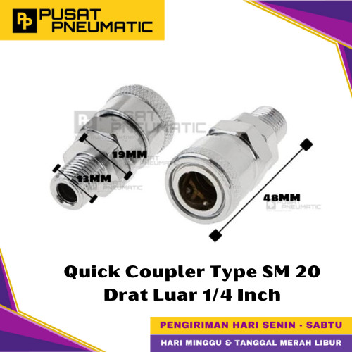 SM 20 Air Quick Release Joint Coupling Coupler Female Connector ...