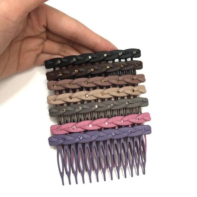 Crown Headpiece Braid Stone Haircomb - Genuine Korean Fashion Sirkam ...