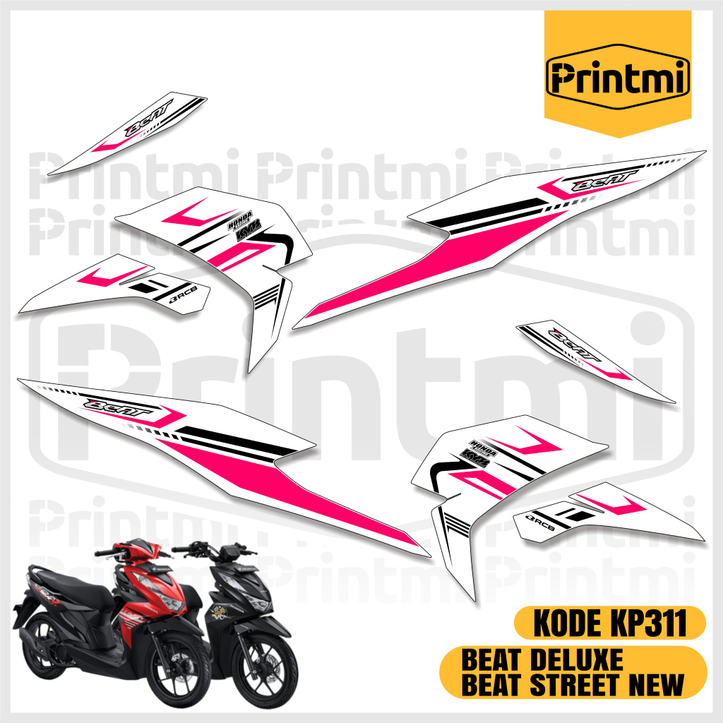 Striping Sticker Motorcycle Beat Deluxe 2021 2022 2023 2024 Street New CBS ISS Variation List ...