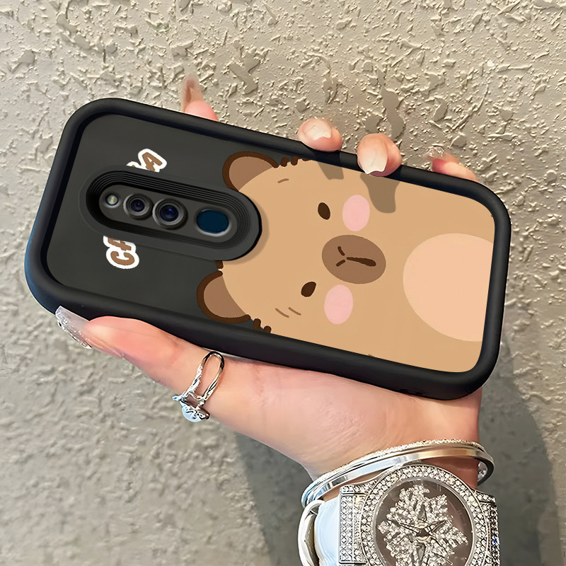Hp Casing OPPO F11 OPPO A9 2019 OPPO A9x Case Capybara Pattern Two Person Protector New Soft ...
