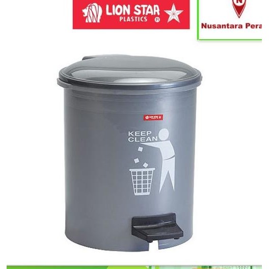 Lion Star Round Step On Dustbin 5,10 Lt (Trash Can) | Shopee Philippines