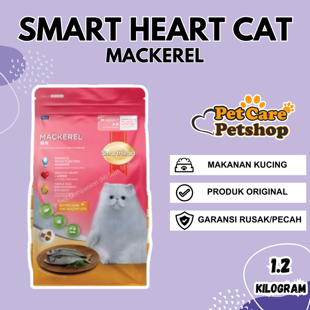 Smart Heart Cat Adl 1,2Kg (Mackerel) Cat Food | Shopee Philippines