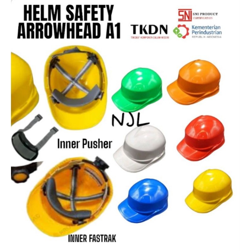 Project Helmet ArrowHead safety helmet SNI fastrac inner and chin strap ...