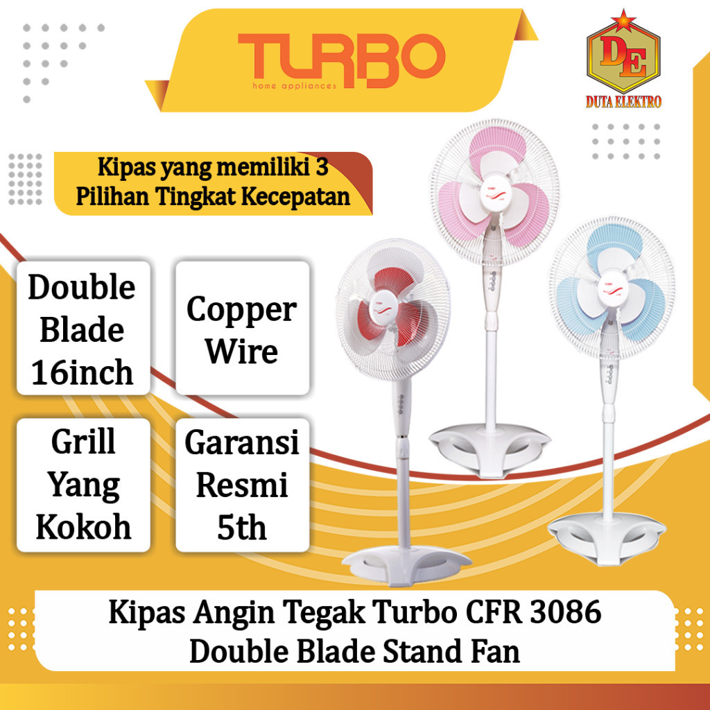 Turbo CFR 3086 Double Blade Stand Fan | Shopee Philippines