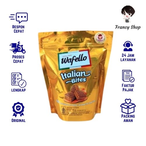 Wafello Wafer Butter Caramel Pouch 95 gr | Shopee Philippines