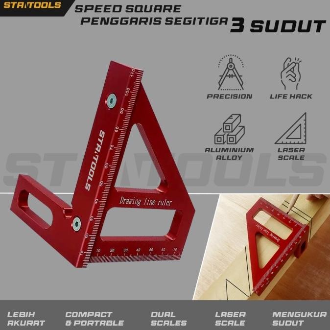 SIKU NEWEST - Speed Square - Triangle Right angle Ruler - 2 sides - 90 ...