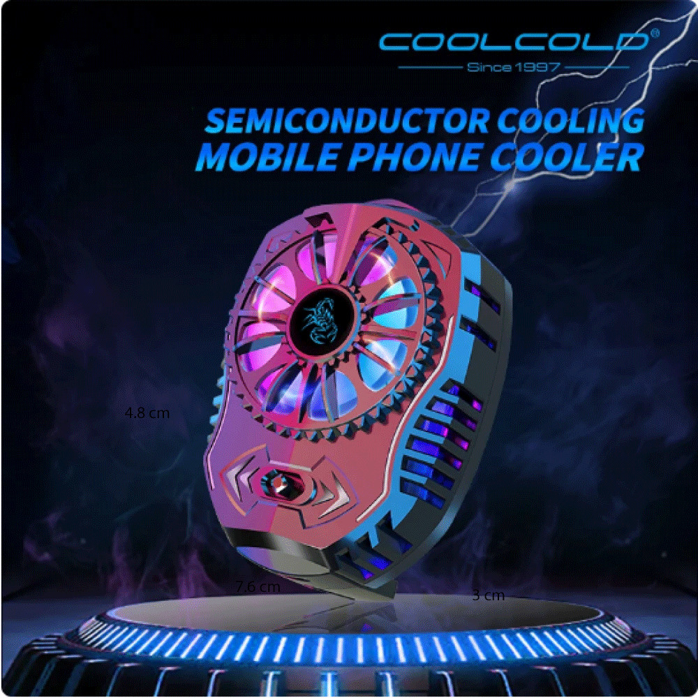 CoolCold Smartphone Cooling Fan RGB Gaming HP Cooling Fan - G4 Original ...