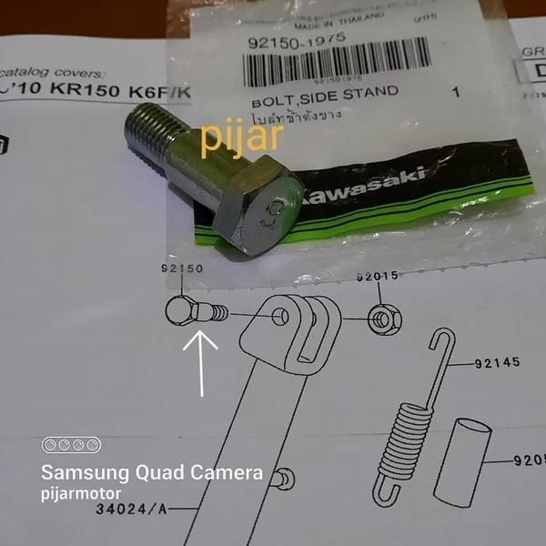 Bold Side Stand Bolt Standard Side Holder Ninja 150 Kis RR Ss Rare Item ...