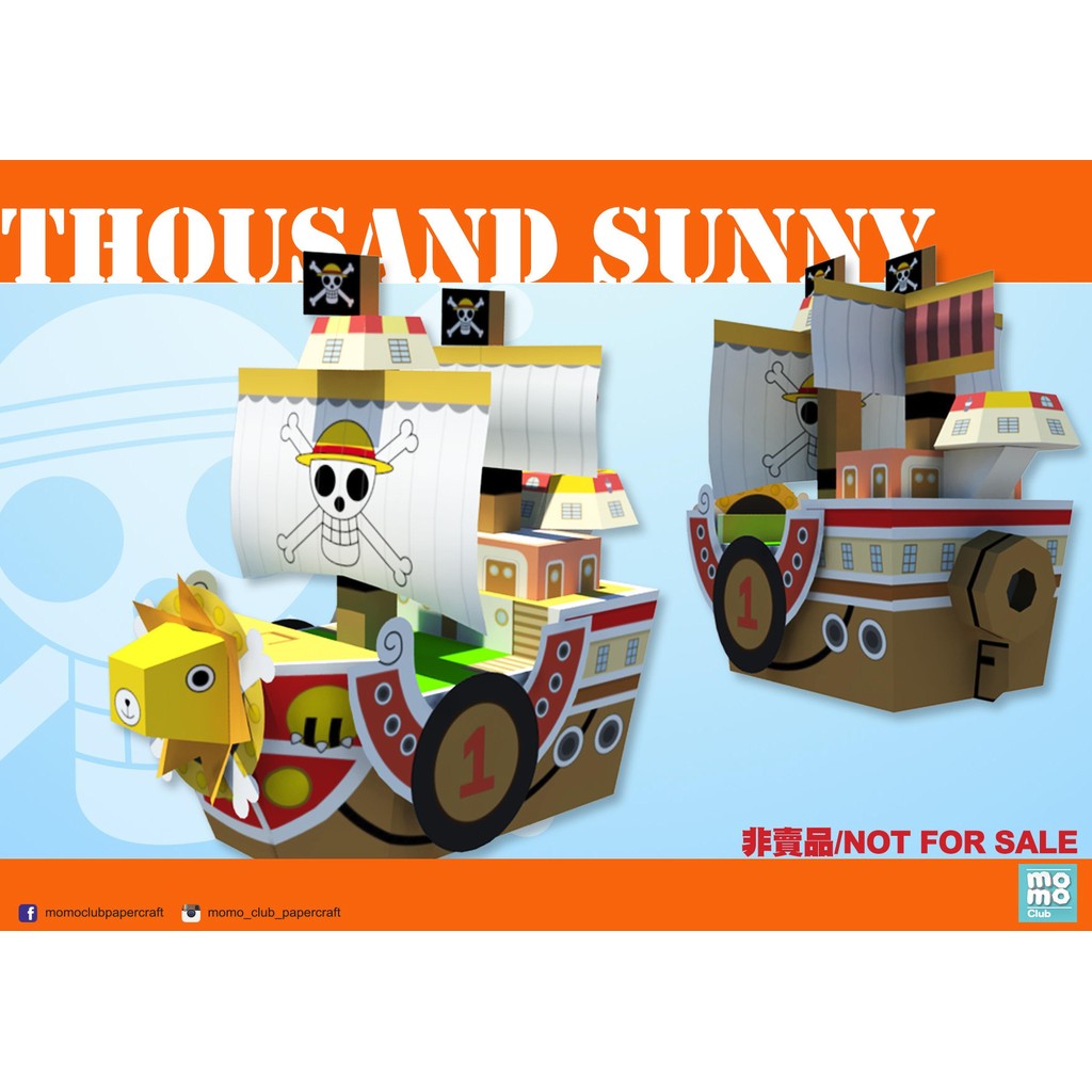 Thousand Sunny Ship One PIece ANIME Diorama papercraft paper crafts ...
