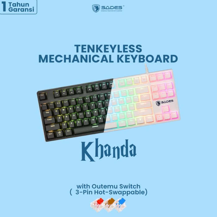 Tkl Sades Khanda Mechanical Gaming Keyboard / Removable Switch | Shopee ...
