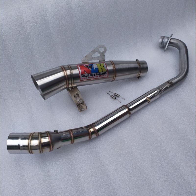 King drag/ Nlk pipe Gp warrior Super Open spec pipe Tmx 125 Tmx155 Rusi ...