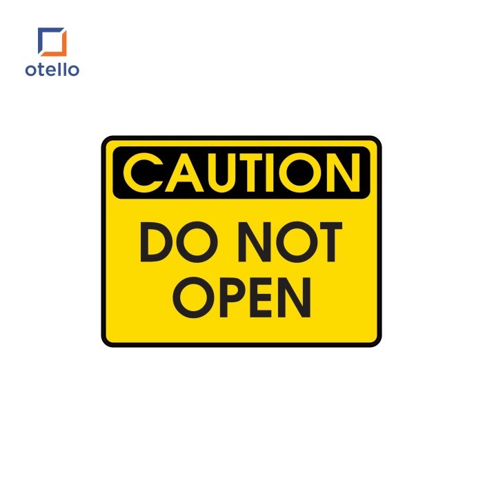 Caution Do Not Open | Acrylic Sign Board | Stick-on Label Sign | Shopee ...