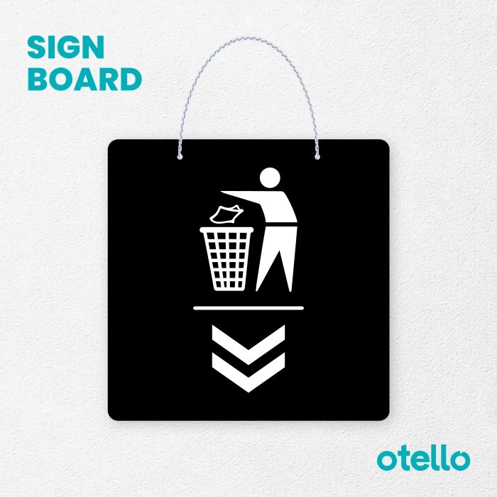 Trash Throwing Sign Acrylic Signage Board Acrylic Hanging Board ...