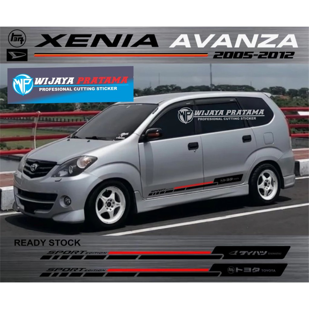 STICKER CAR STICKER XENIA AVANZA CUTTING CAR SIDE BODY STICKER TOYOTA ...