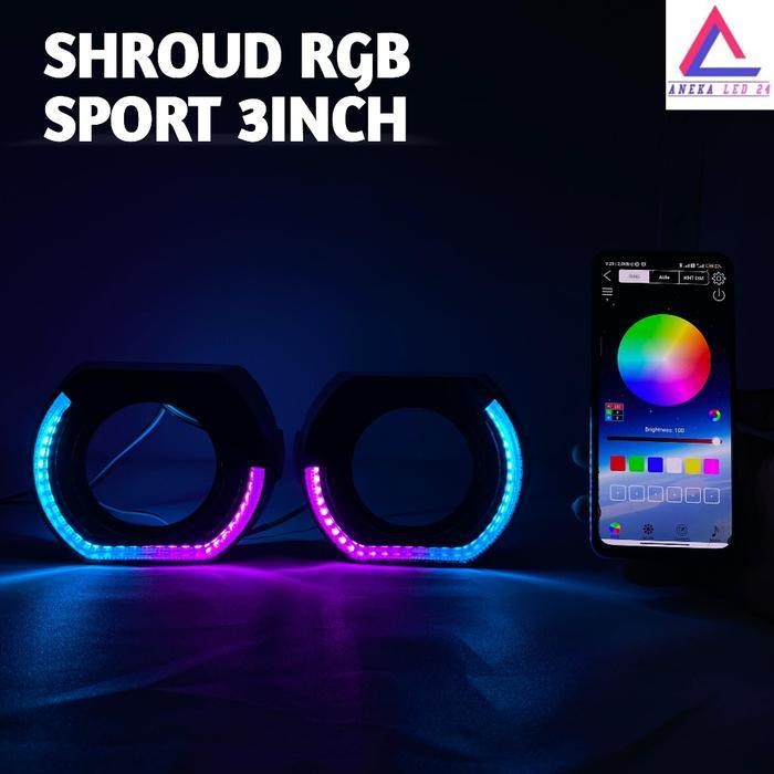 Shroud Projector Biled Bmw Sport Rgb Bluetooth 210 Modes 3 Inch Shroud ...