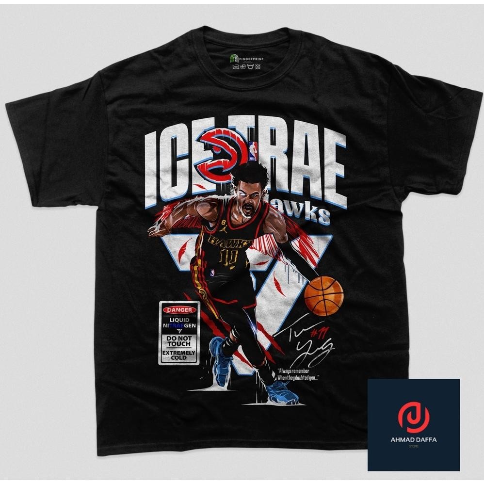 Kaos Baju Nba - Ice Trae Young Atalanta Hawk T-Shirt - Baju - Kaos ...