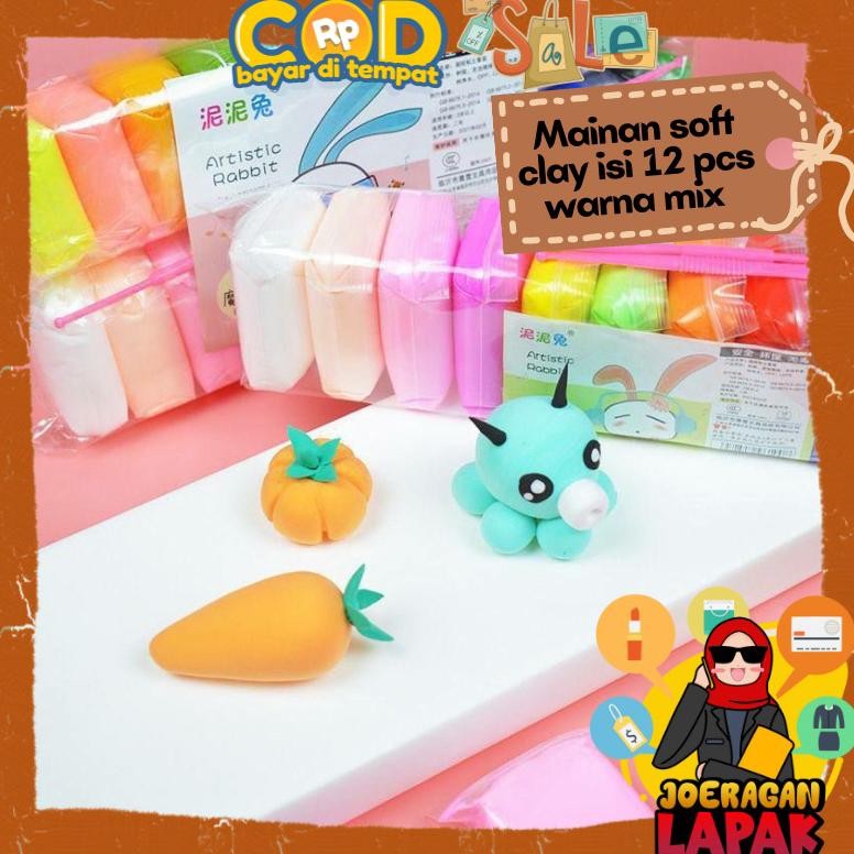 Joeraganlapak 12 Pcs Polymer Clay Soft Clay Toys Plus Trending Squishy ...
